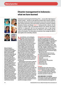 Disaster management in Indonesia: what we have learned – Wounds Asia
