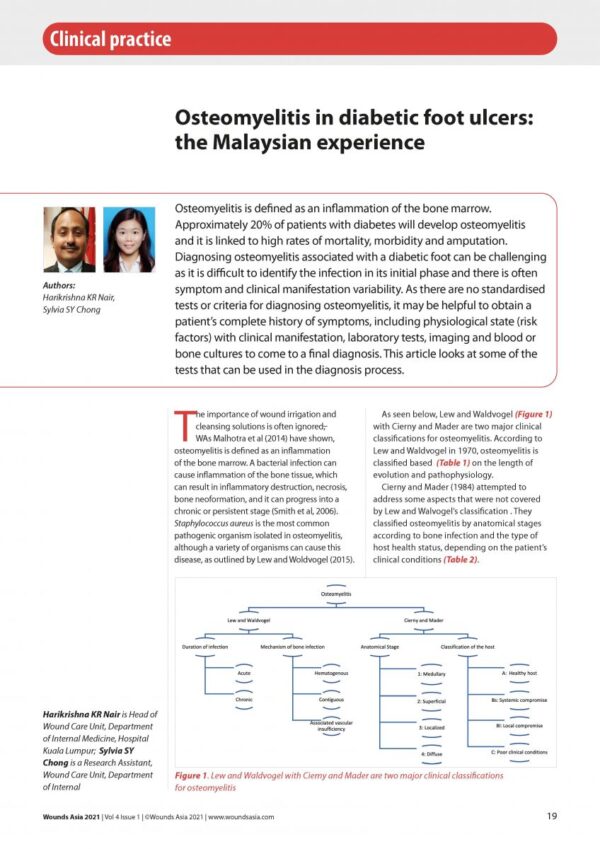 Osteomyelitis in diabetic foot ulcers: the Malaysian experience ...