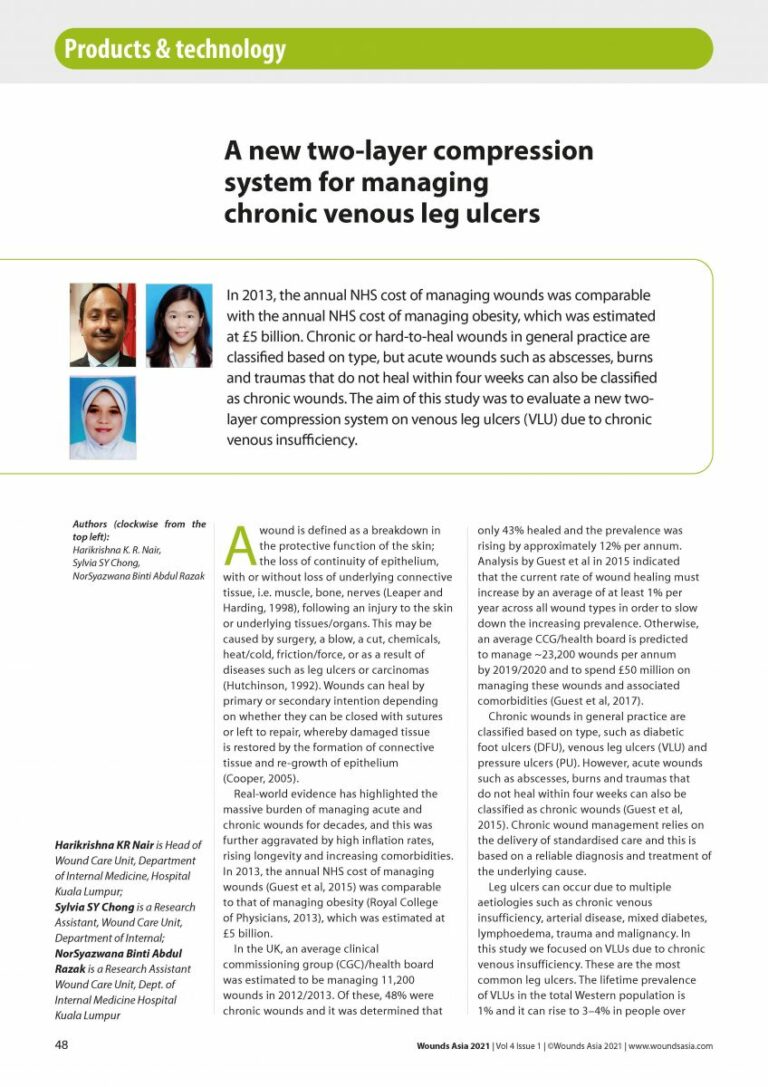 A new two-layer compression system for managing chronic venous leg ...