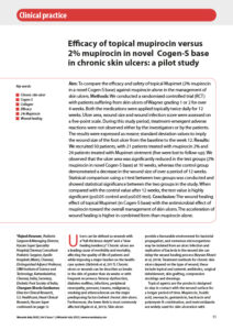 Efficacy of topical mupirocin versus 2% mupirocin in novel Cogen-S base ...