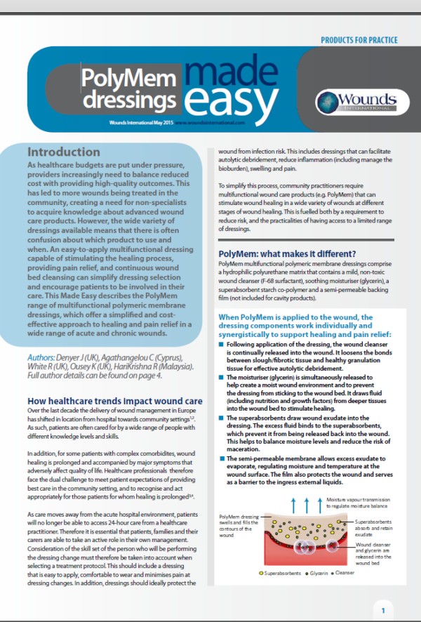 PolyMem dressings Made Easy – Wounds Asia
